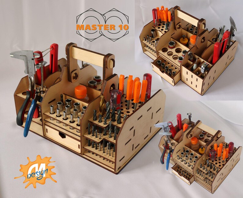 Tool Rack Plywood, Tool Storage Rack, Handcrafted Wooden Tool Holder, Handcrafted Wooden Tool ...