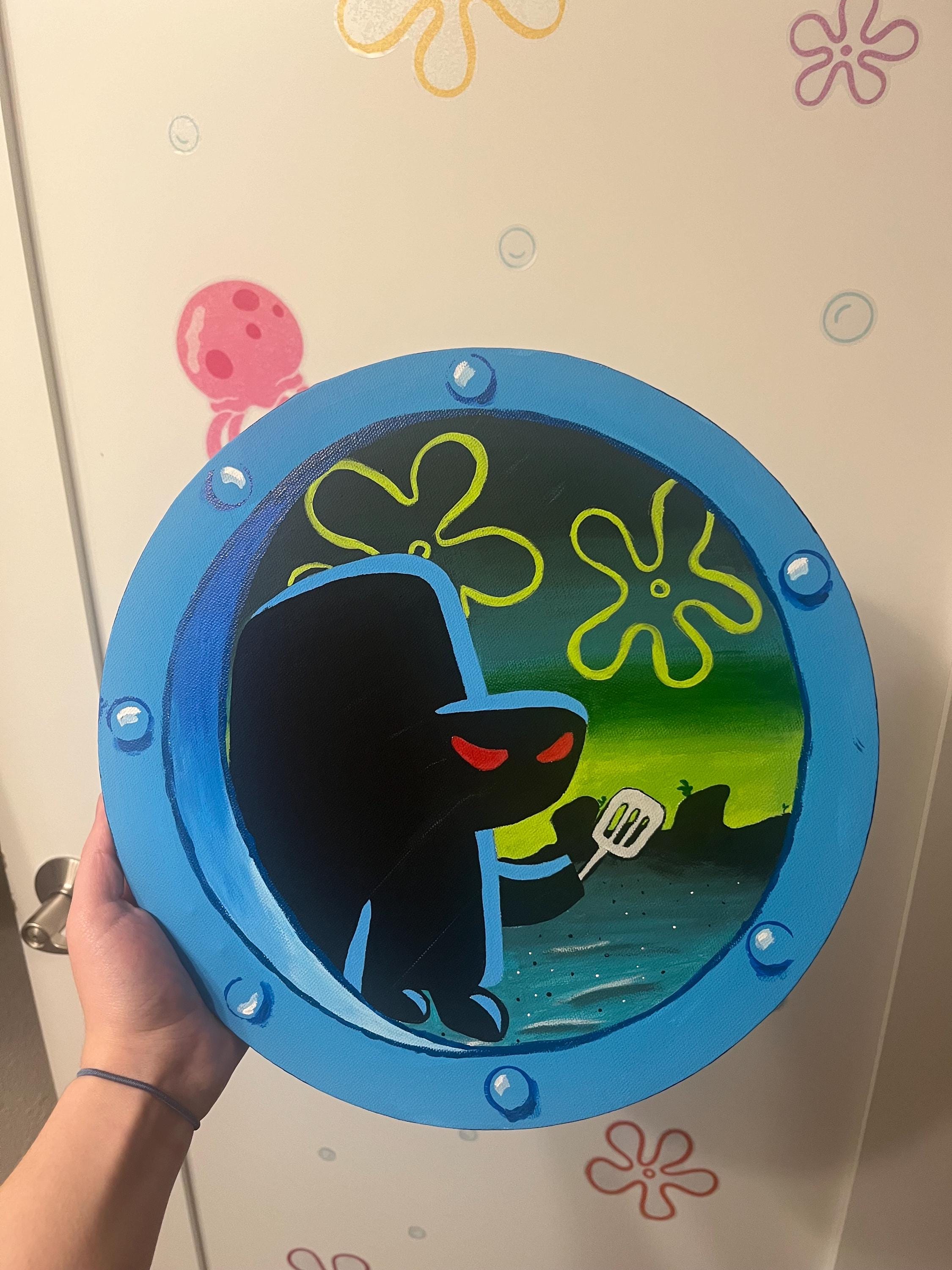 Nostalgic Cartoon Ocean Rock Bottom Funny Painting - Etsy