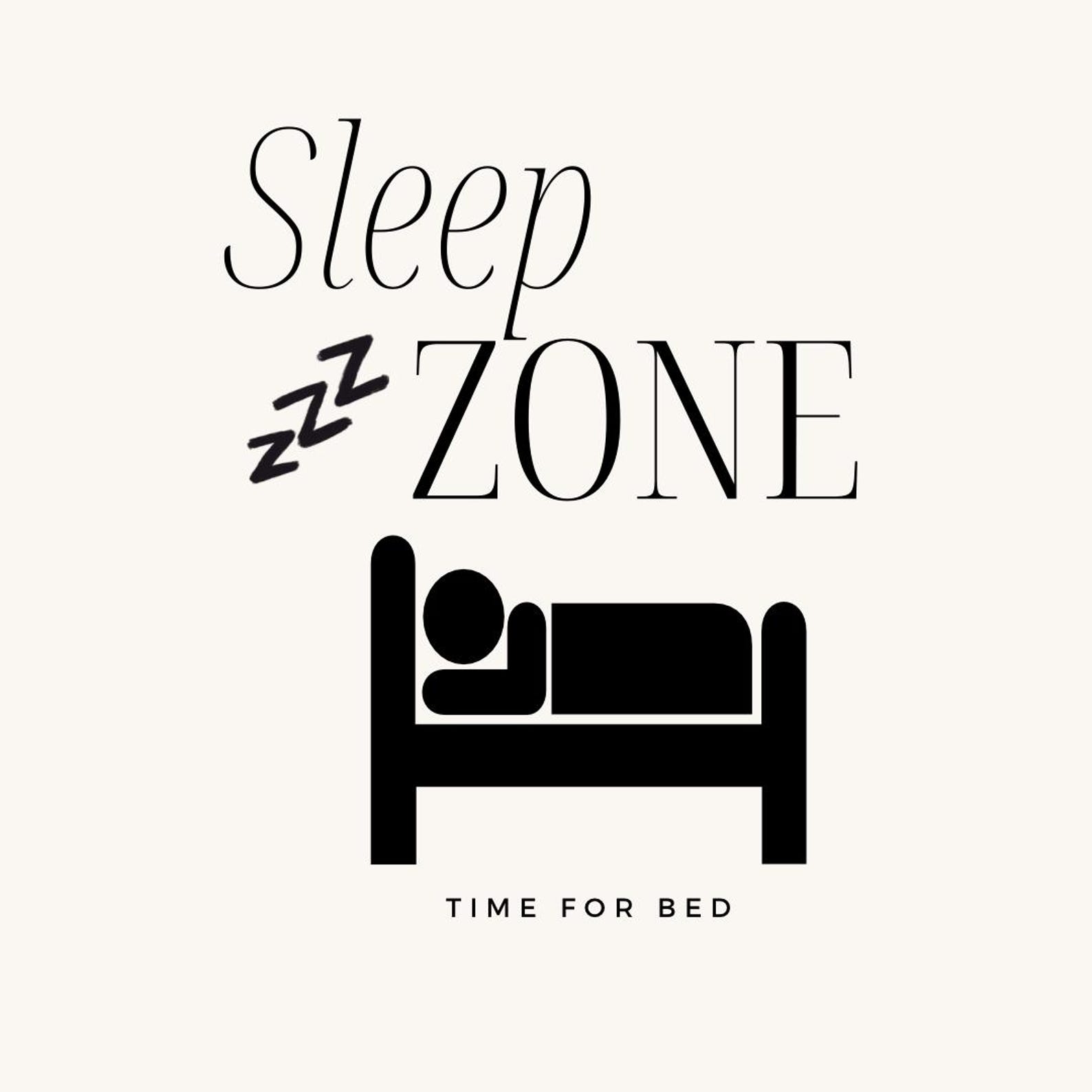 Sleep Zone - Printable Poster, Minimalist Wall Art, Funny Sign - Etsy