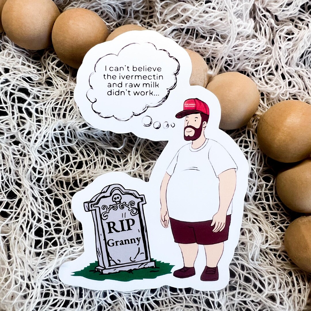 Dark Humor Anti-vaxxer Vinyl Sticker: MAGA Satire - Etsy