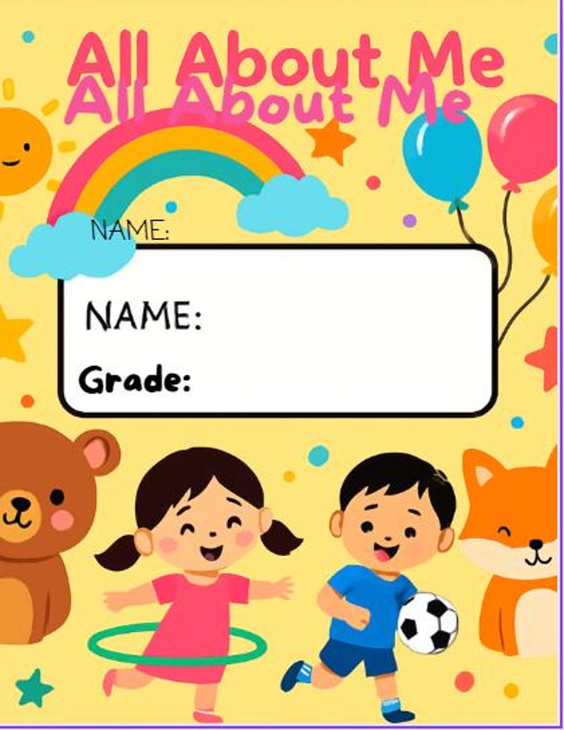 All About Me Kids Printable Book - Etsy