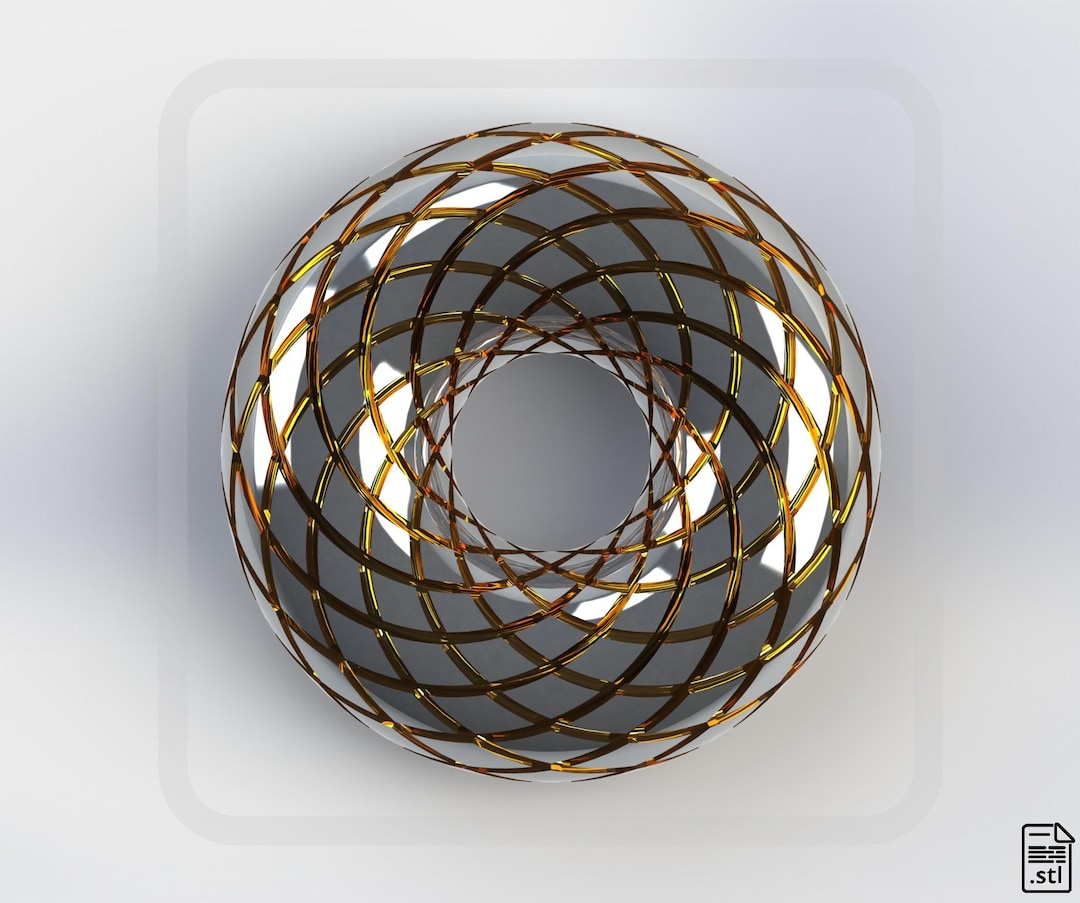 Orgone Scalar | Rodin Coil Torus STL 120mm X 42mm Diameter Coil ...