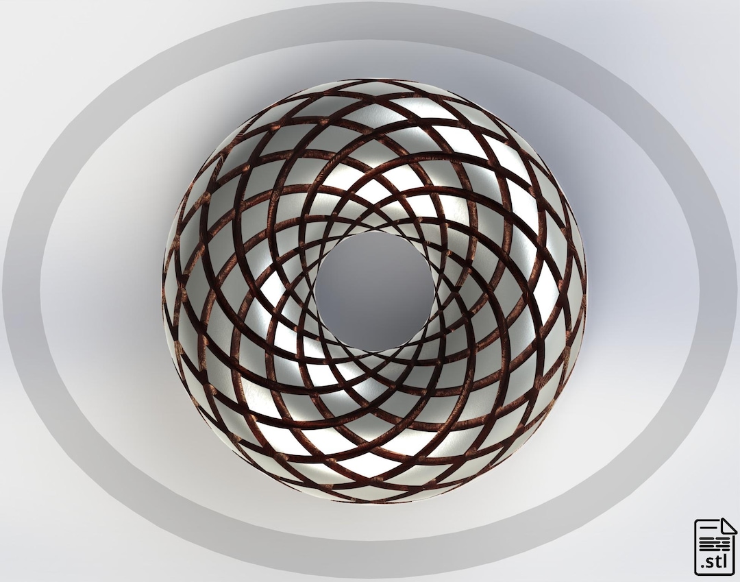 Orgone Scalar | Rodin Coil Torus STL 100mm X 38mm Diameter Coil ...