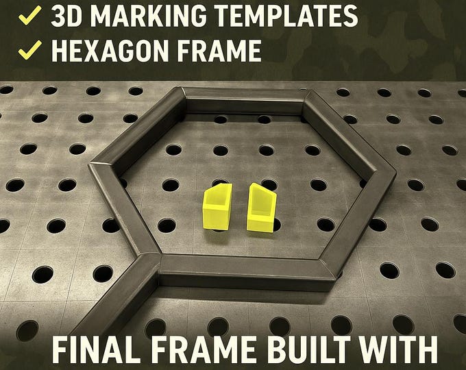 Hexagon Tracing Template for 20x20 Mm Profile | STL for 3D Printing ...