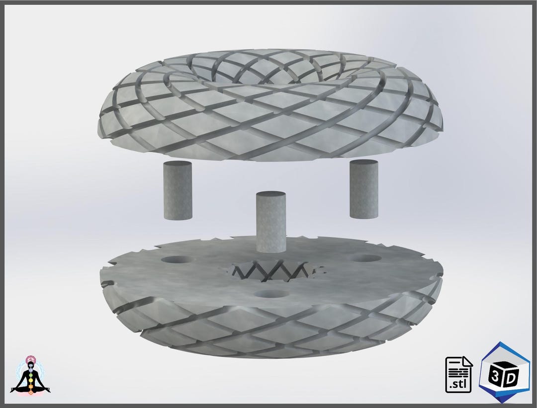 Rodin Coil TORUS .STL 190mm. X 70mm. Diameter Coil | Two Halves 3 X ...