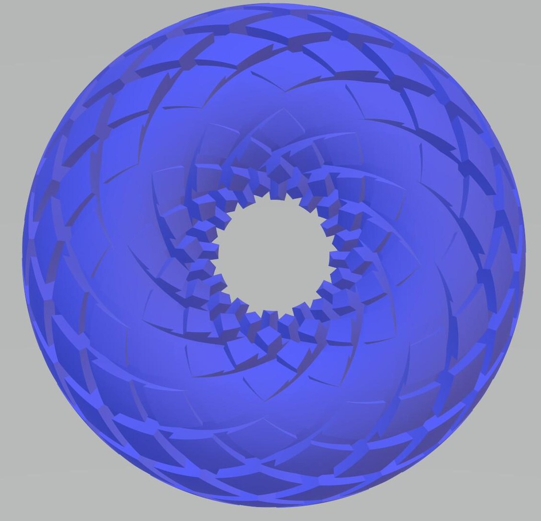 Rodin Coil Fluxgroove™ .STL | 8inch 200mm. X 92mm. Diameter Coil | 3D ...