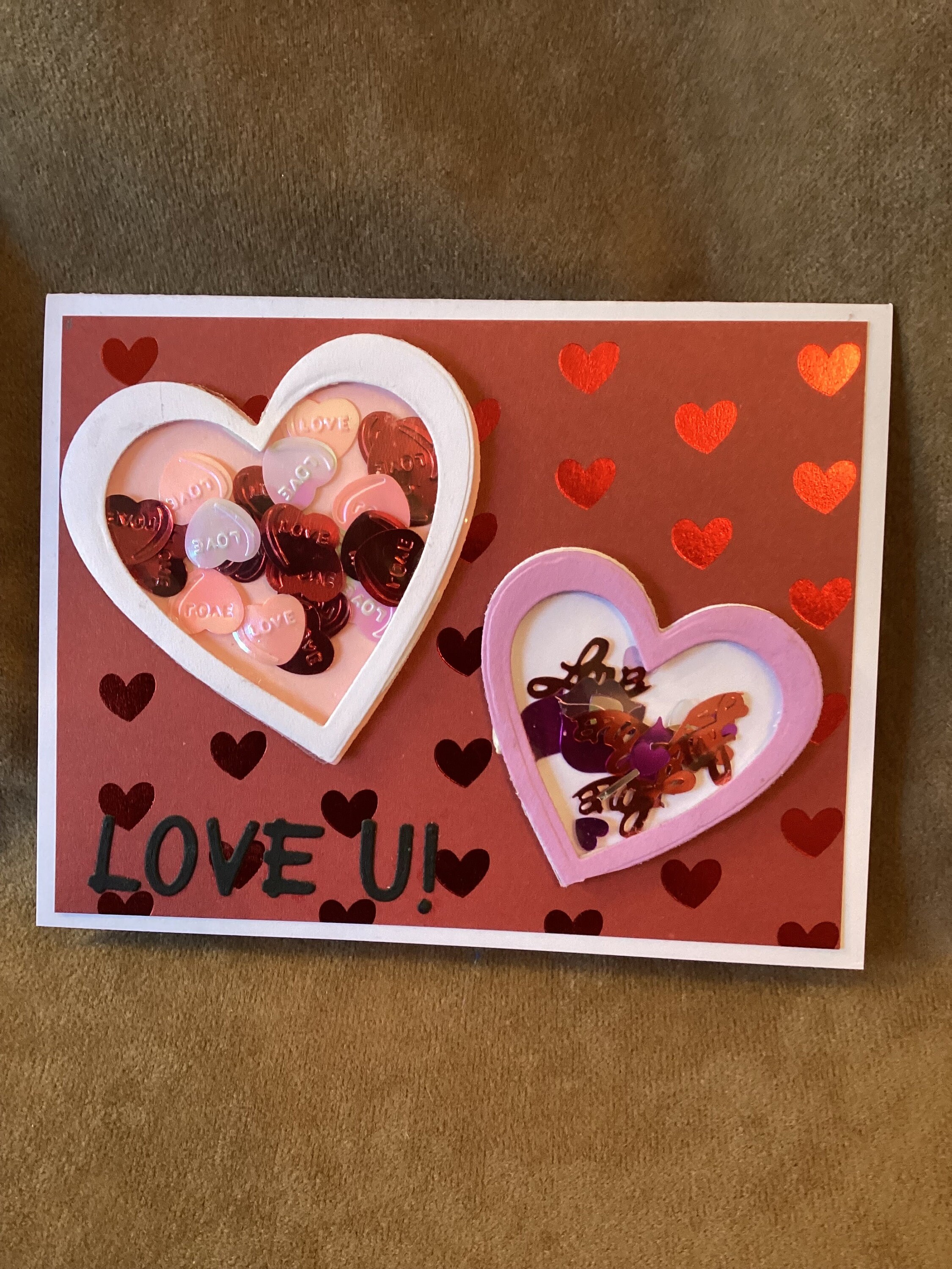 Valentine’s Day Shaker Card (C-429) - Etsy
