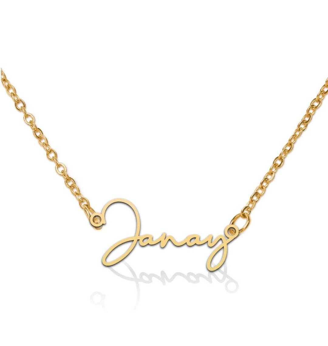 Custom Name Necklace Janay Font - Etsy