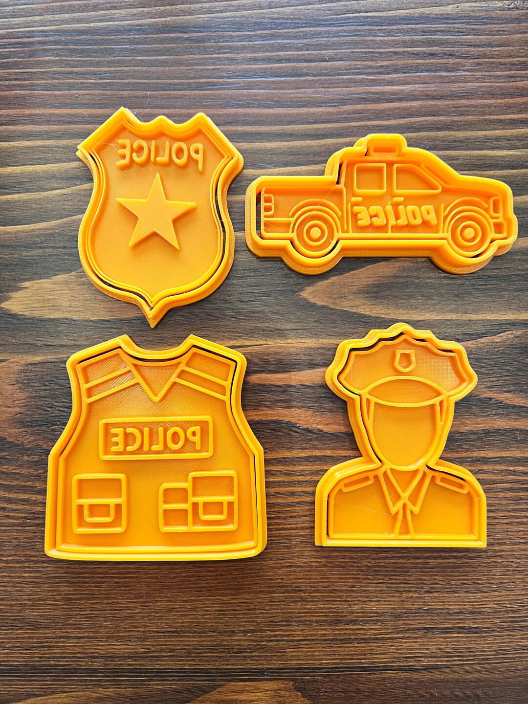 Police-themed Cookie Cutter Set | 4 Fun Designs for Baking and Crafts ...