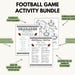 Football Activity Printable Bundle | Printable Football Activities ...