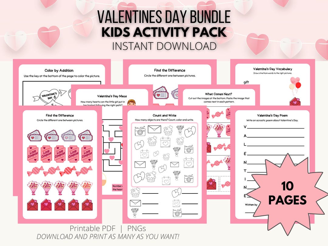 Printable Kids Valentine Activities | Fun Valentine Games for Parties ...