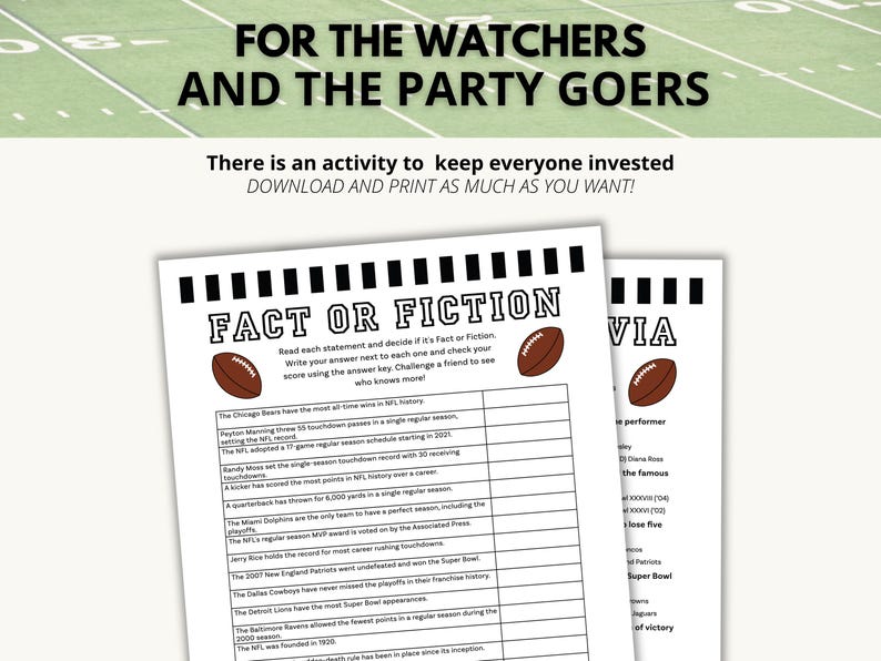 Football Activity Printable Bundle | Printable Football Activities ...