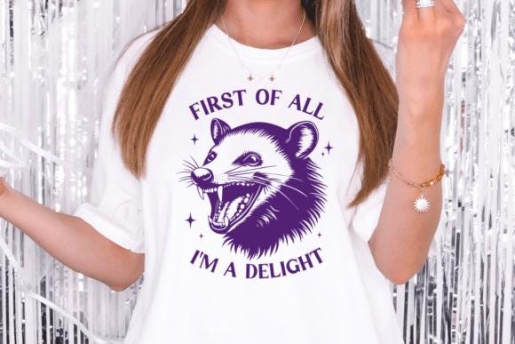 Retro First of All I'm a Delight Svg Png - Etsy