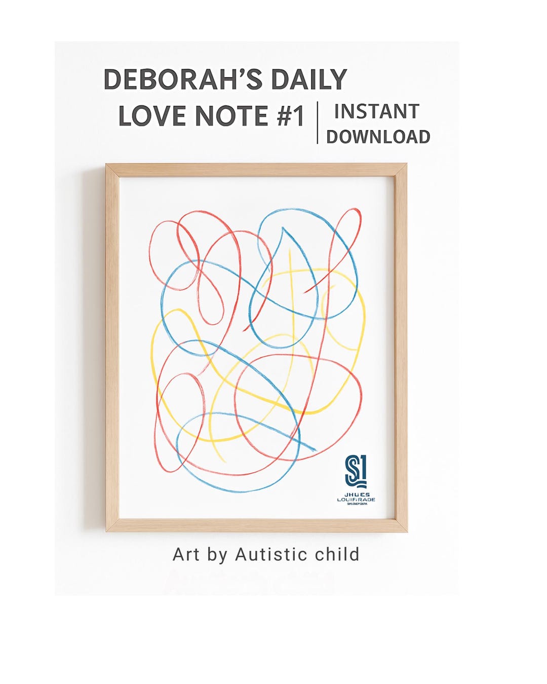 Autism-inspired Abstract Art Print by Autistic Child (PNG + PDF). - Etsy