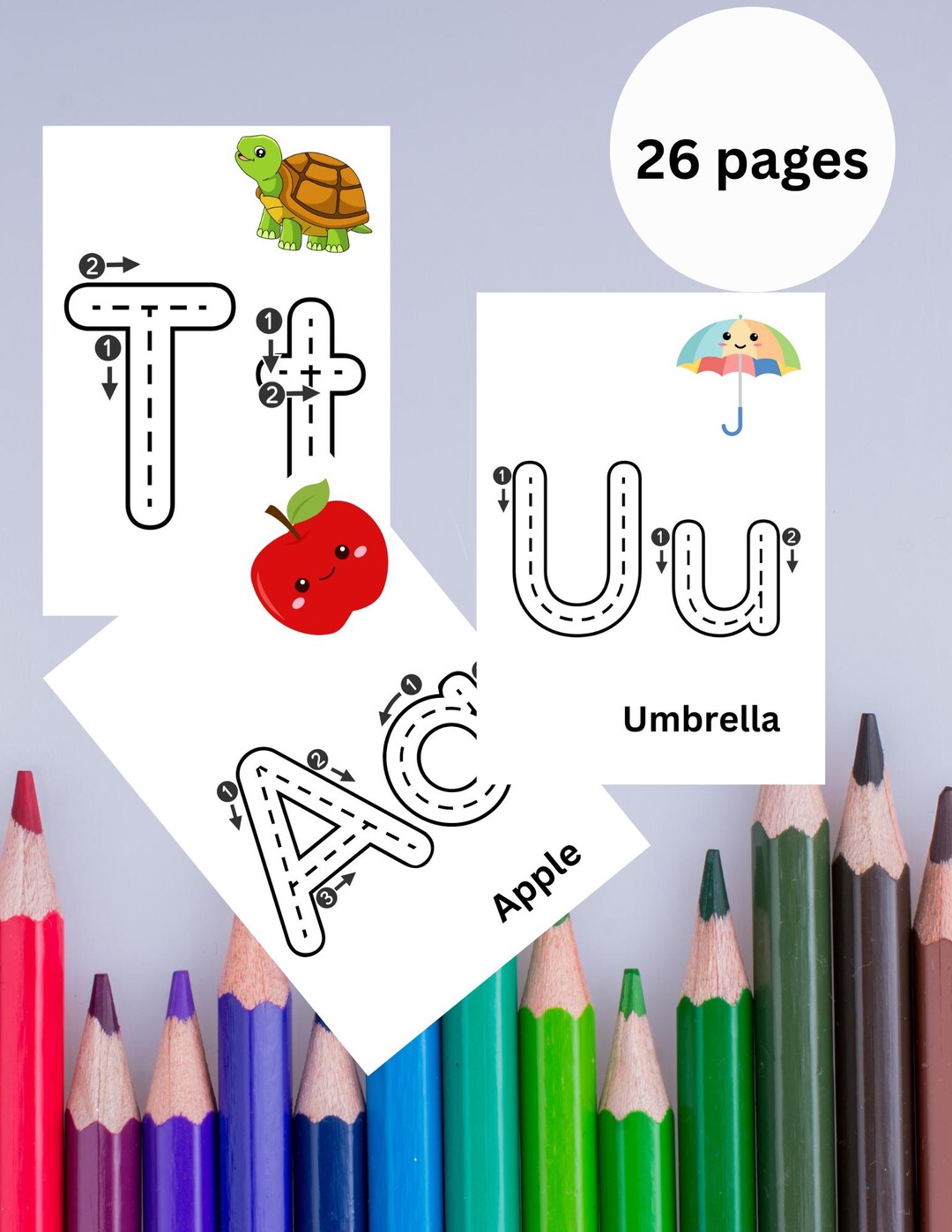 Alphabet Tracing Printable Upper and Lower Case Letters, Handwriting ...