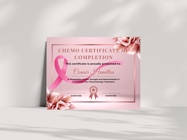 Chemo Completion L Chemo Certificate of Completion L Cancer Fighter ...