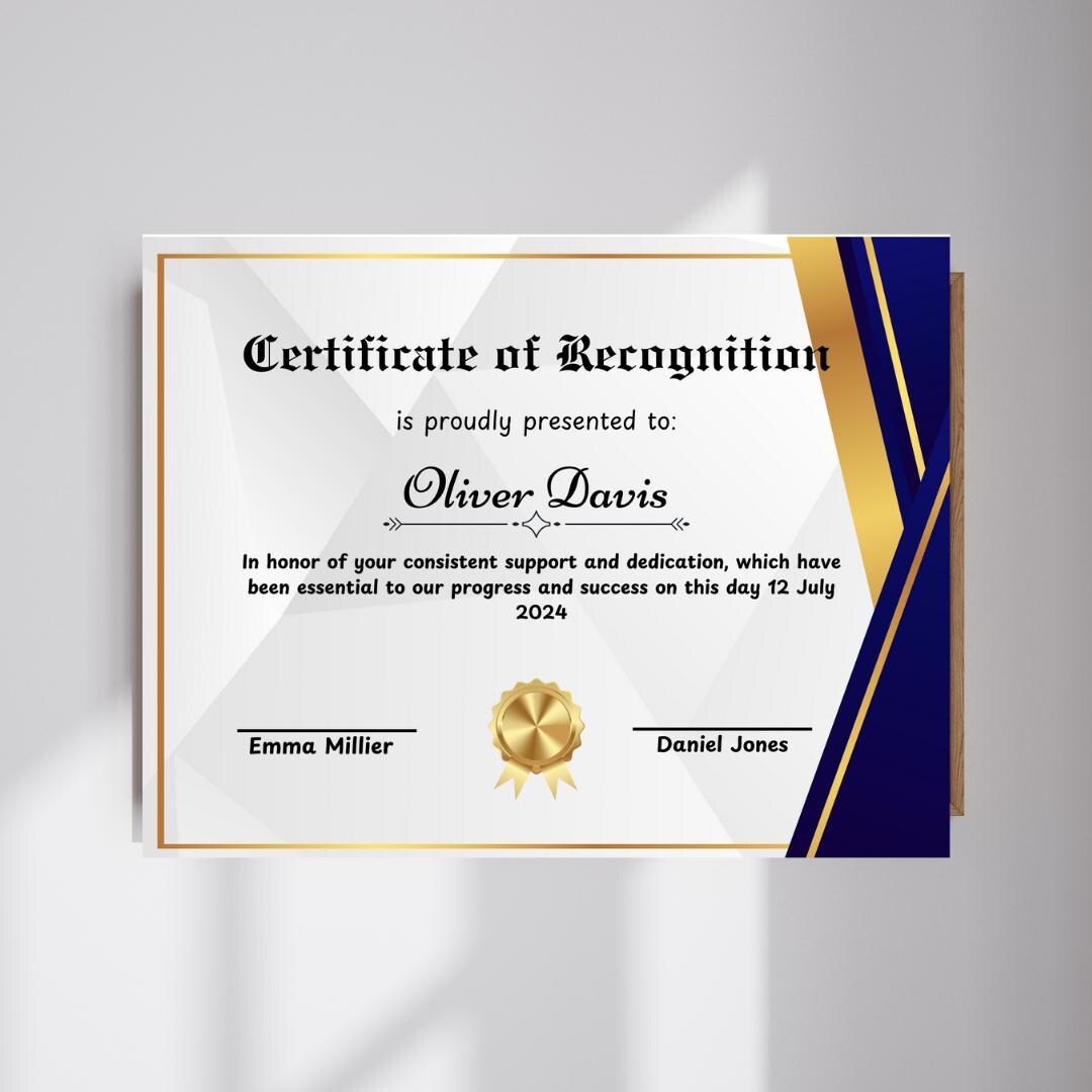 Certificate of Recognition Template Canva Certificate Modern Design for ...