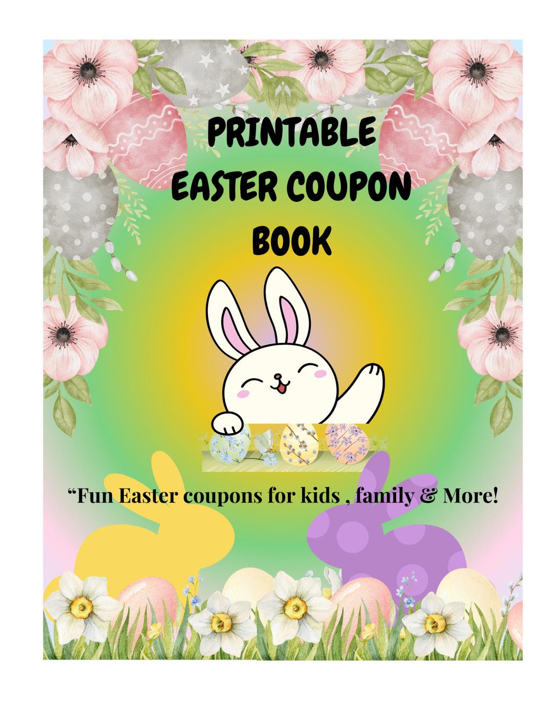 Printable Easter Gift Coupons for Kids | Easter Basket Filler | Easter ...