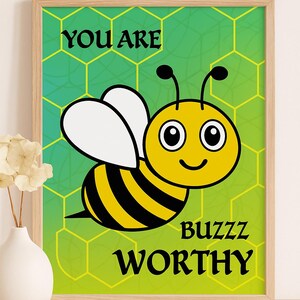 Bee Affirmation Posters for Kids: Neurodiverse Art (digital Download ...