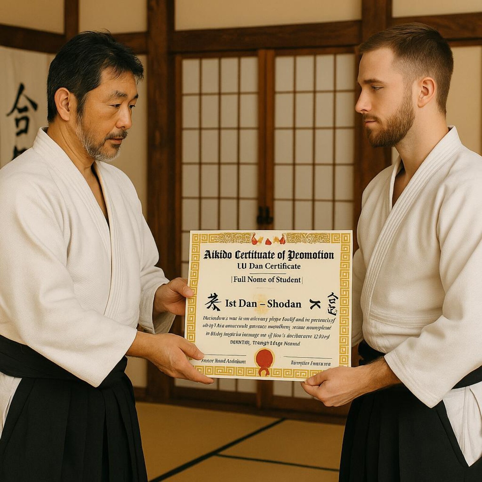 Aikido Dan Rank Certificate Template: Editable Martial Arts Award (pdf ...
