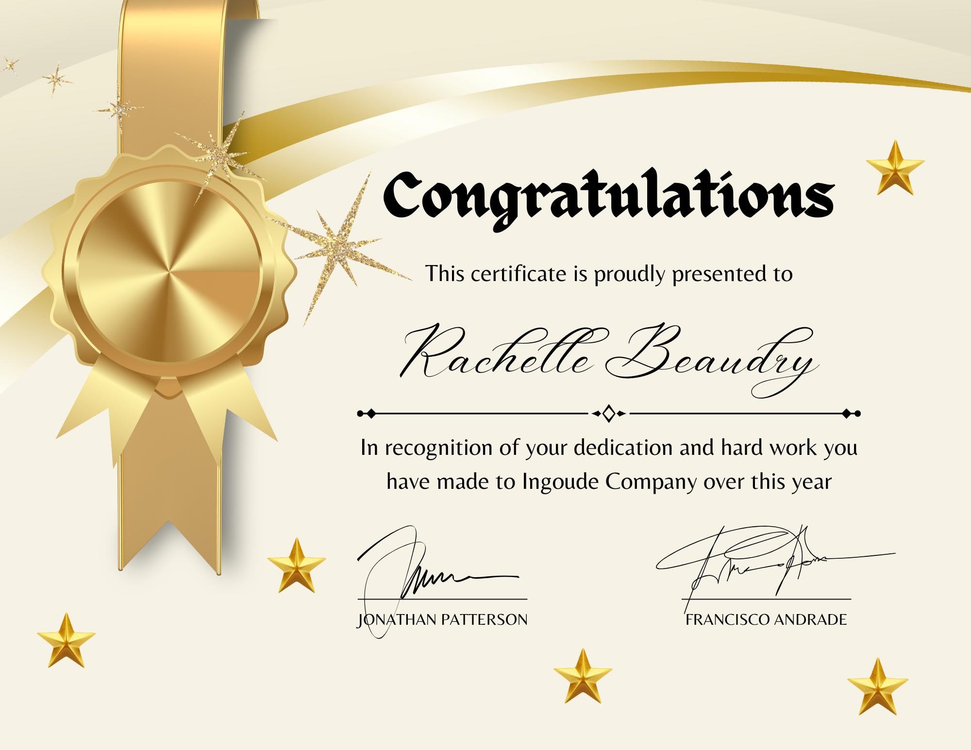 Editable Congratulation Certificate Template (PDF or Canva). - Etsy