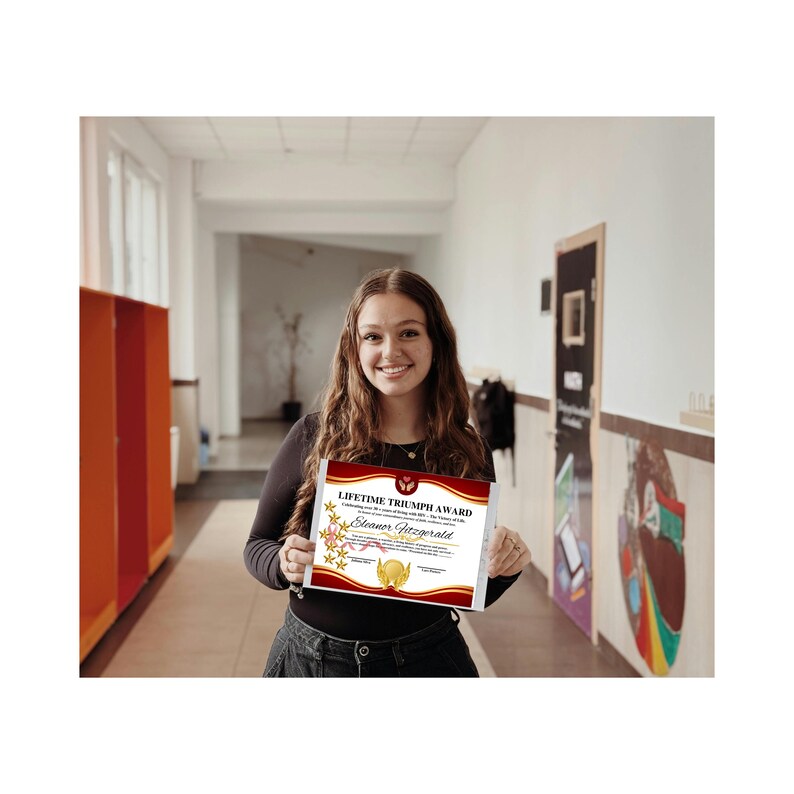 HIV Survival Certificate — Printable Personalized Milestone Certificate ...