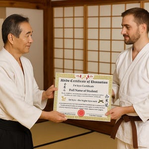 Aikido Kyu Rank Certificate Bundle: White to Brown Belt (printable PDF ...