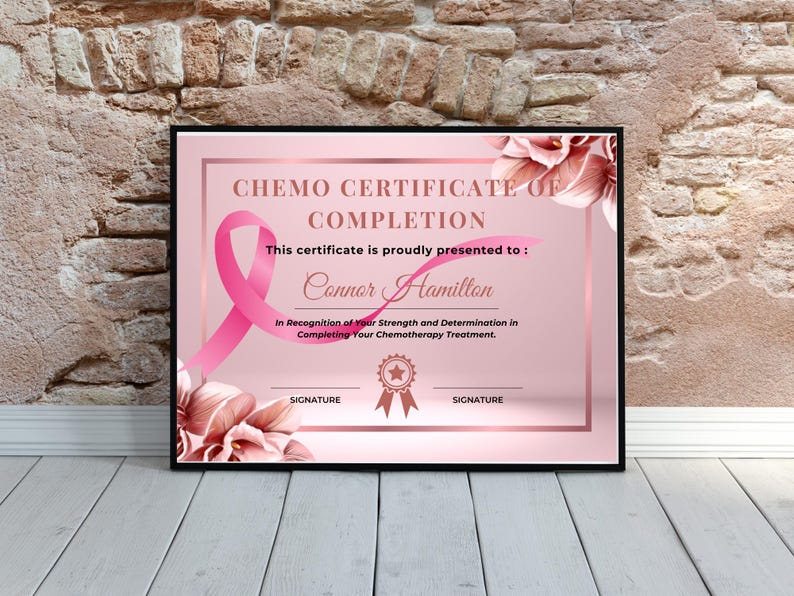 Chemo Completion L Chemo Certificate of Completion L Cancer Fighter ...