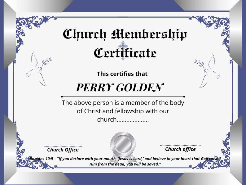 Church Certificate Bundle Editable Pastor, Baptism, Deacon, Communion ...
