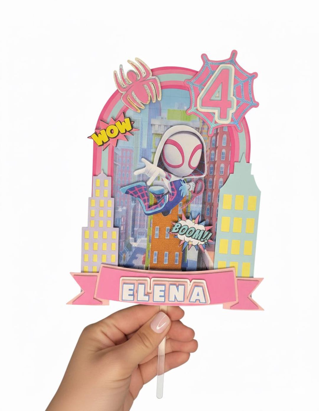 Spider-gwen Cake Topper - Spidey and Friends Birthday Decoration ...