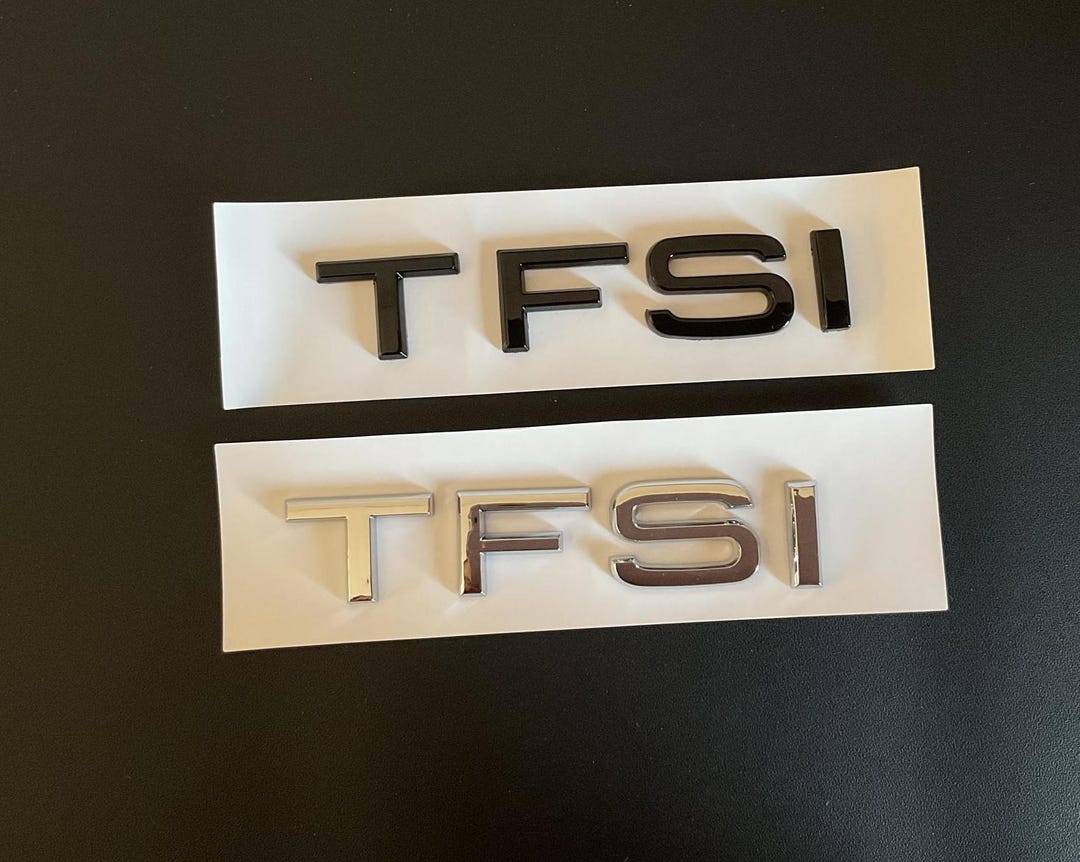 Logo Emblem Lettering TFSI Rear Trunk Black or Chrome 111x20mm - Etsy ...