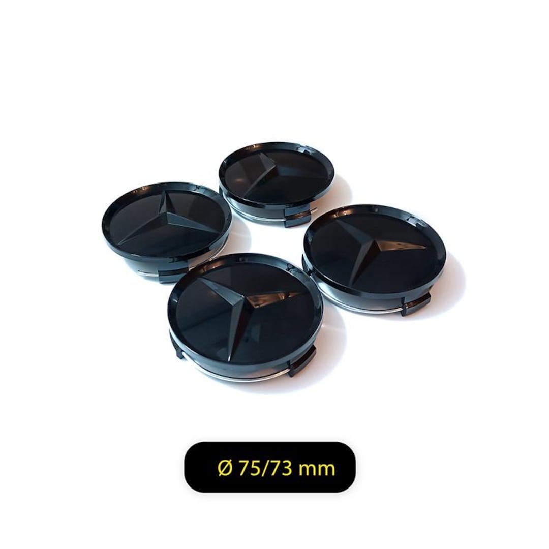 4x Mercedes Benz Wheel Center Caps Ø75/70mm Logo - Gloss Black - Etsy