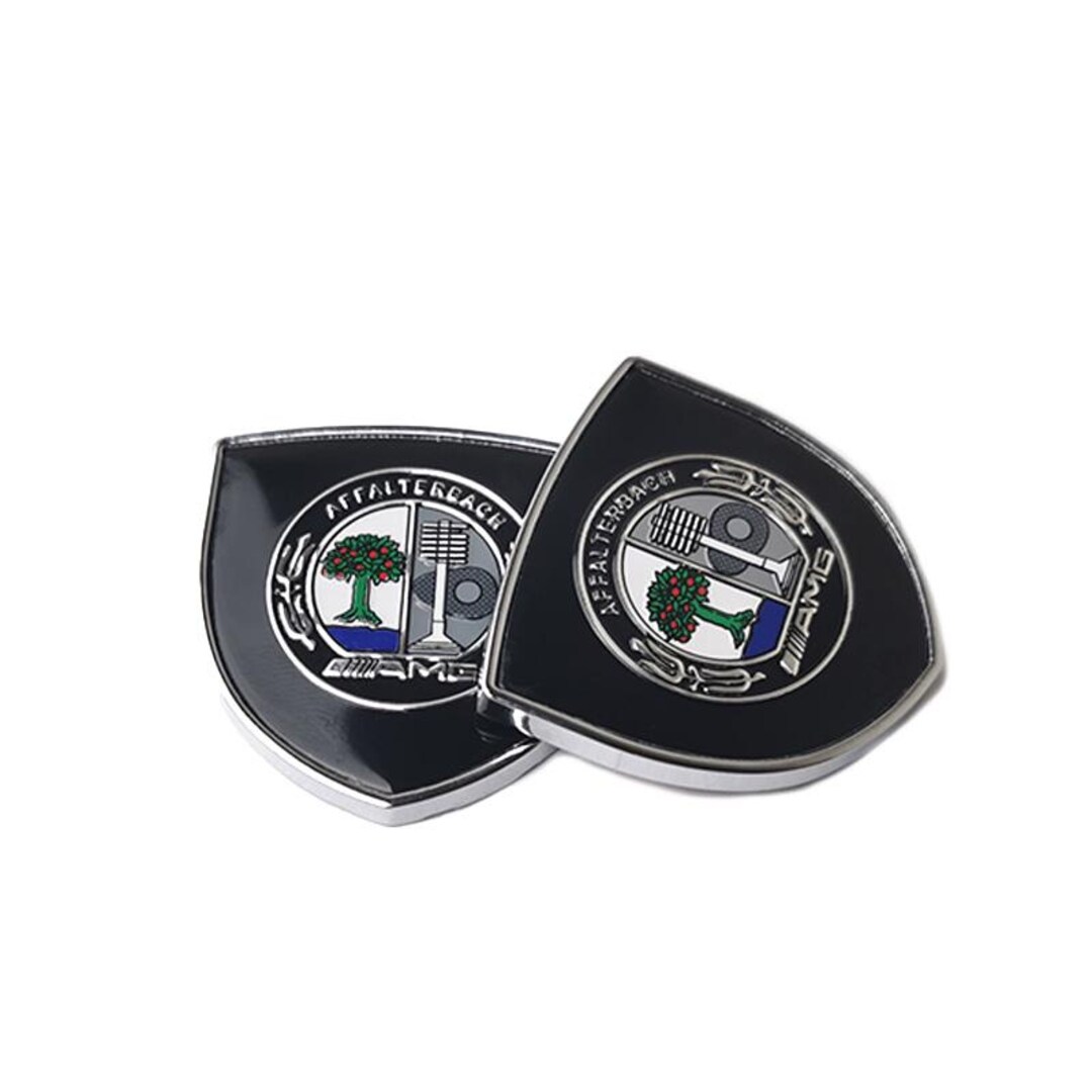 2 Emblems AMG Affalterbach Logo Badge Wing Guard Black 40 X 40 Mm - Etsy