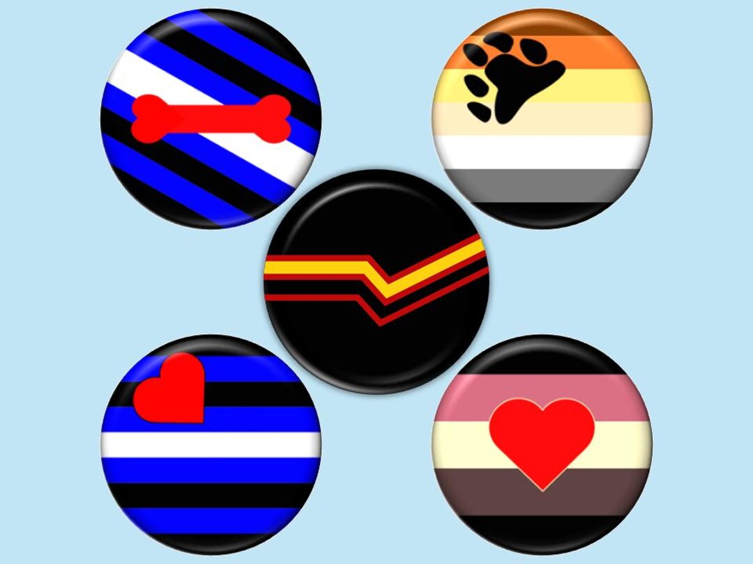 Kink Pride Flag Badges: Pup, Rubber, Leather, Bear, Fat, BDSM Fetish ...