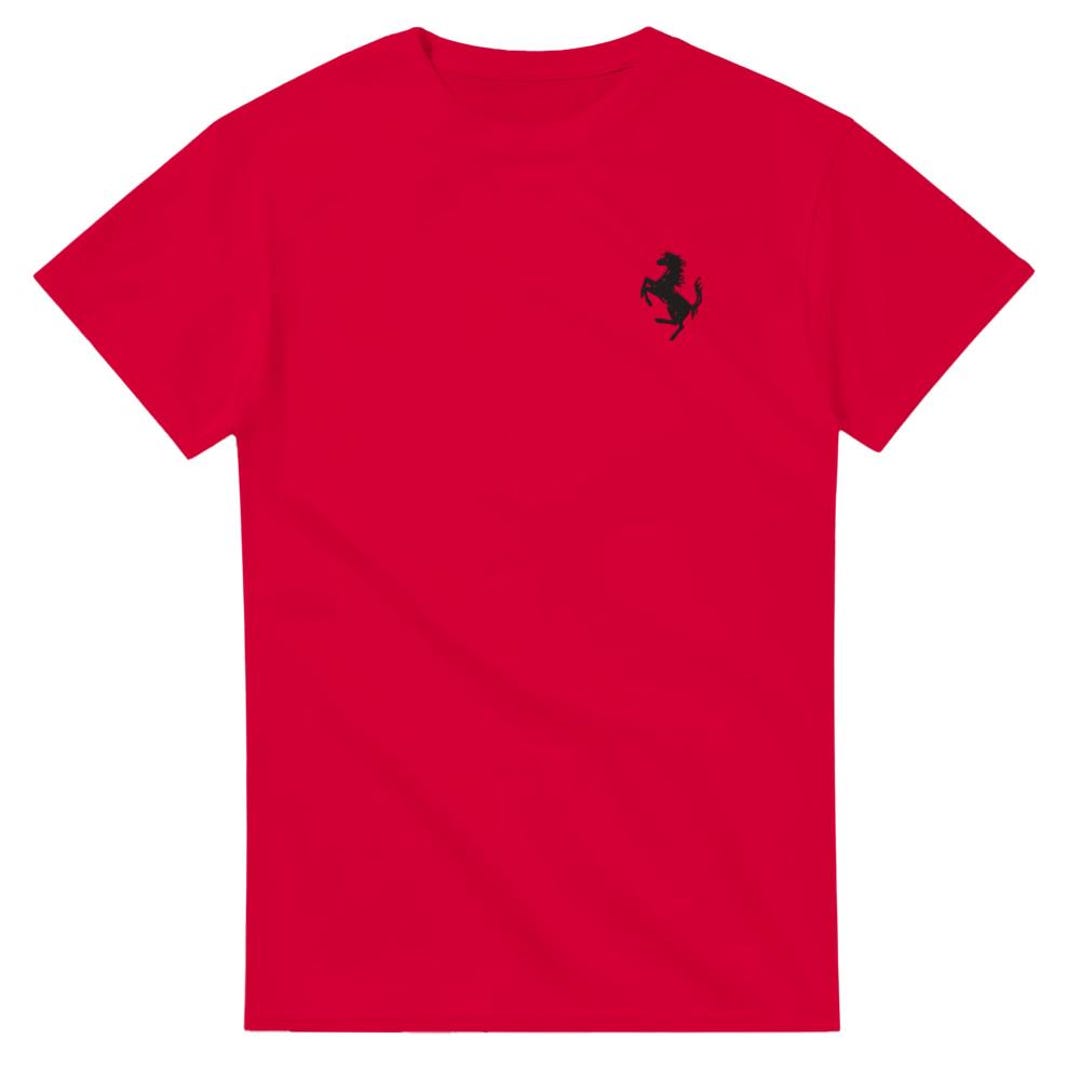 Ferrari Embroidered T-shirt for F1 & WEC Racing Fans - Durable Cotton ...