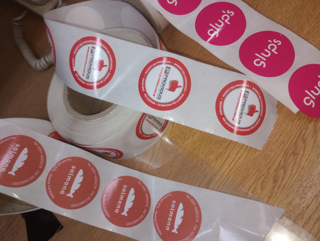 Rolls of Round Adhesive Labels- Roll of Custom Logo Stickers, Custom ...