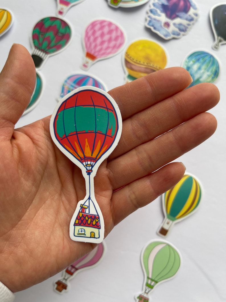 Hot Air Balloon Stickers, Waterproof Vinyl Decals (10-50 Pcs) - Etsy