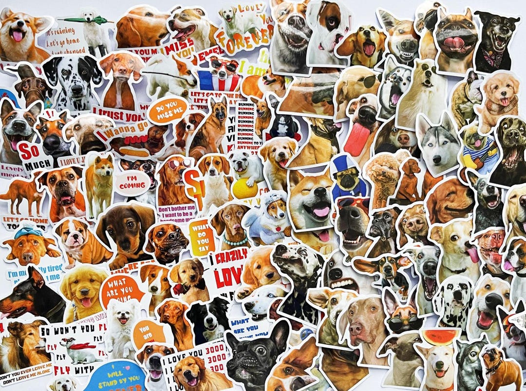 Emoji Dogs Stickers,vinyl Stickers,10-50 Pcs Random Pack, FREE Shipping ...