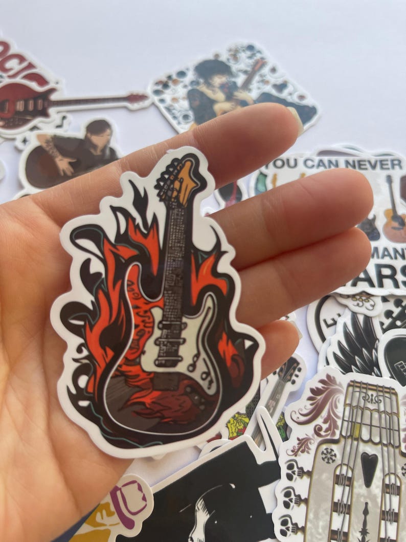 Guitar Lover Stickers,vinyl Stickers,10-50 Pcs Random Pack, FREE ...