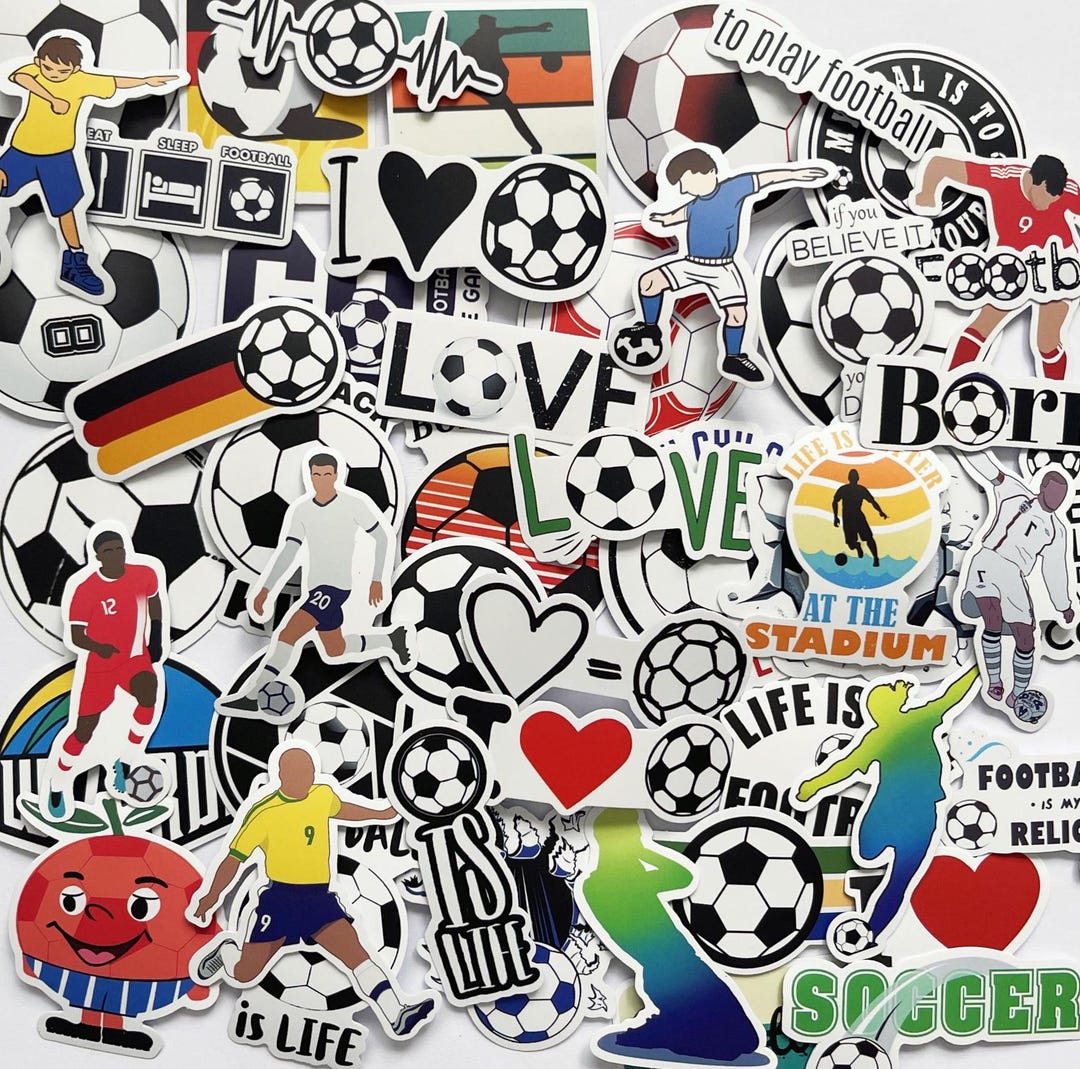 Soccer Stickers,vinyl Stickers,10-50 Pcs Random Pack, FREE Shipping ...