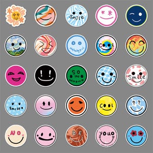 Smiling Face Stickers,vinyl Stickers,10-50 Pcs Random Pack, FREE ...