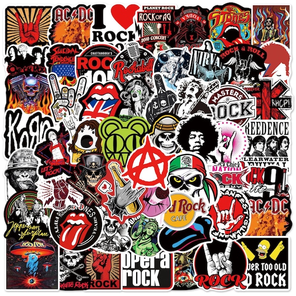 Rock Band Stickers - Etsy