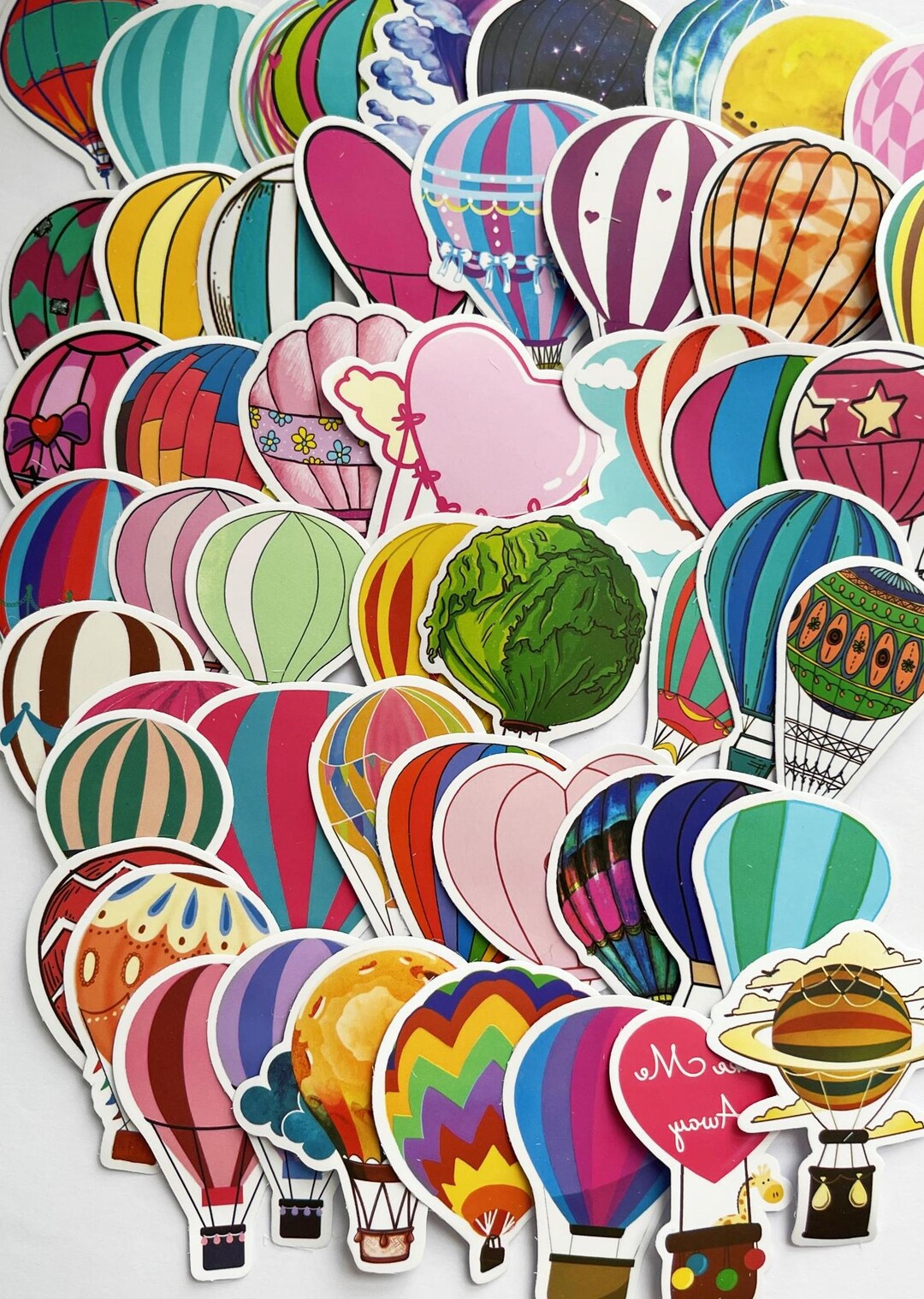Hot Air Balloon Stickers, Waterproof Vinyl Decals (10-50 Pcs) - Etsy