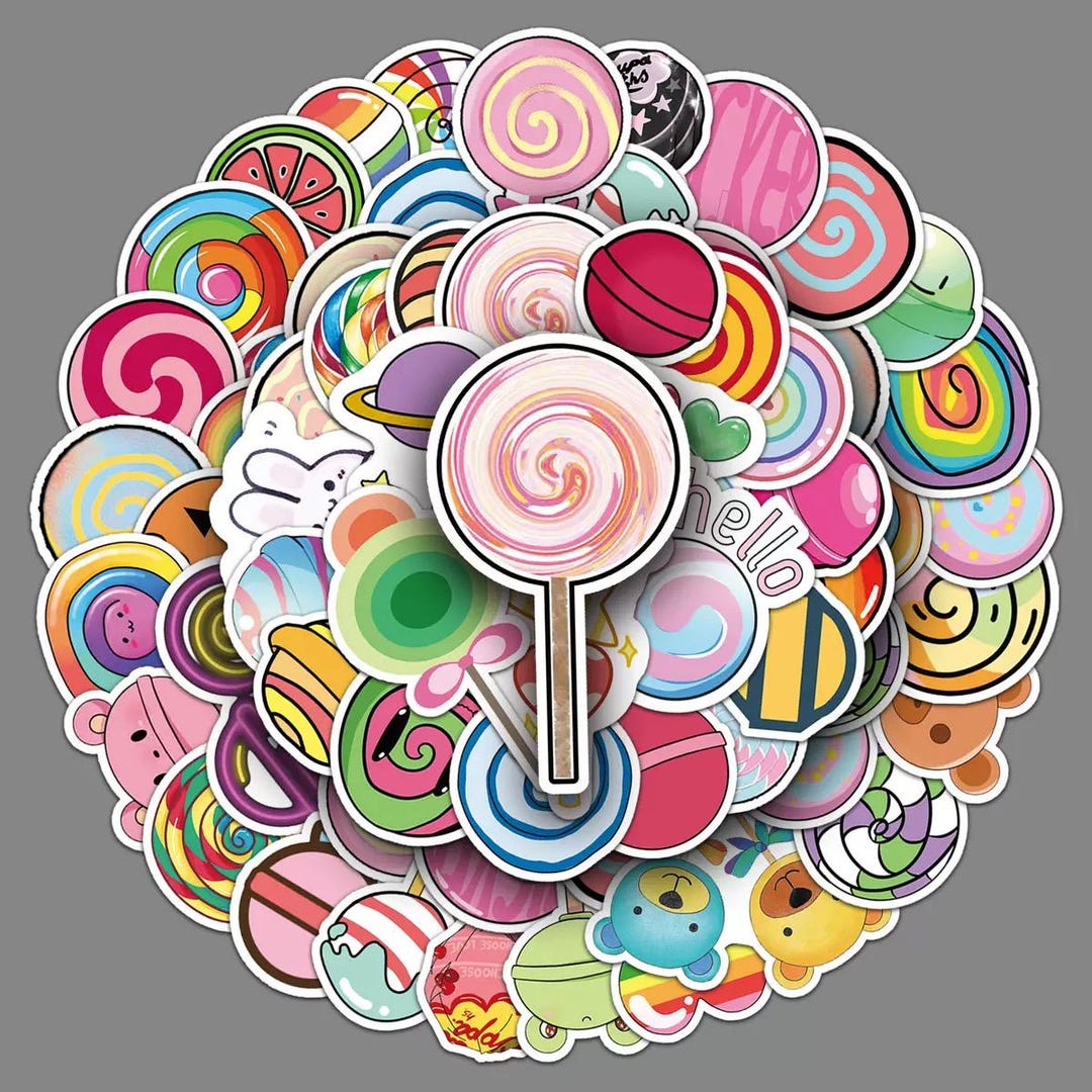 Lollipop Stickers,vinyl Stickers,10-50 Pcs Random Pack, FREE Shipping ...