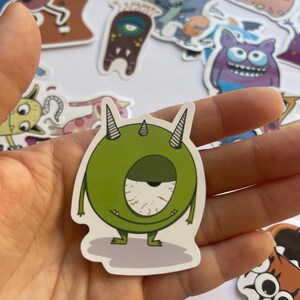Cute Little Monsters Stickers,vinyl Stickers,10-50 Pcs Random Pack ...