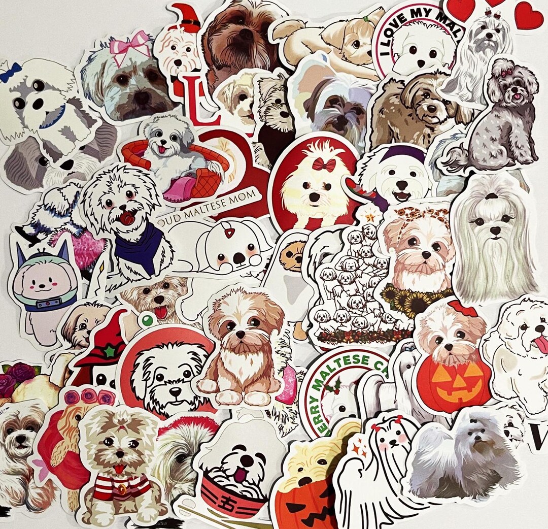 Maltese Stickers,vinyl Stickers,10-50 Pcs Random Pack, FREE Shipping ...