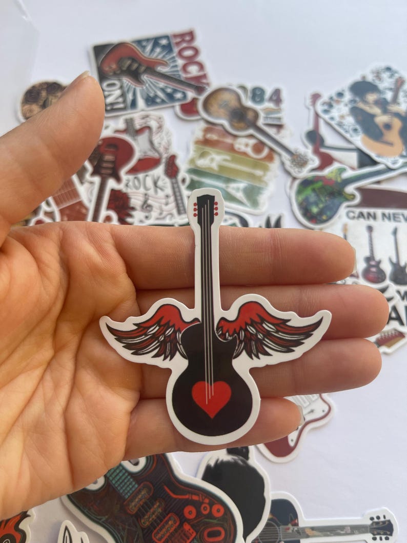 Guitar Lover Stickers,vinyl Stickers,10-50 Pcs Random Pack, FREE ...