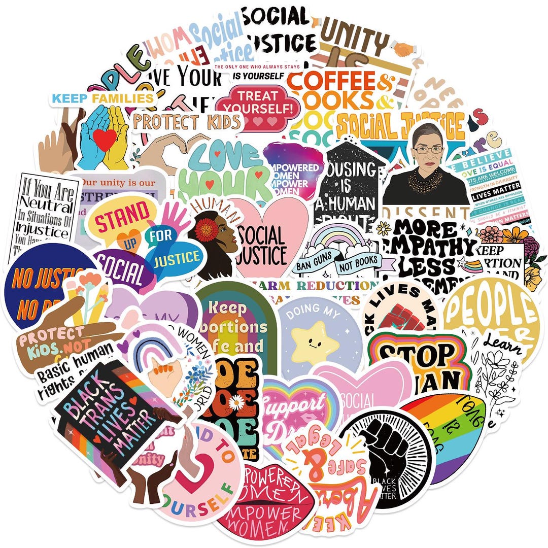 Social Justice Stickers,vinyl Stickers,10-50 Pcs Random Pack, FREE ...