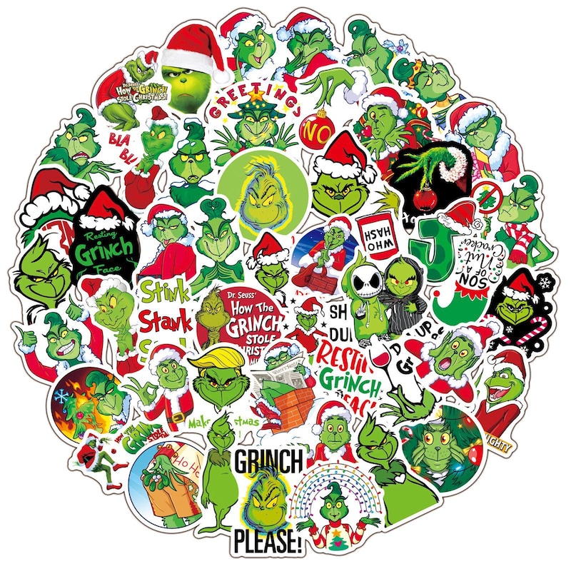 Grinch Stickers - Etsy