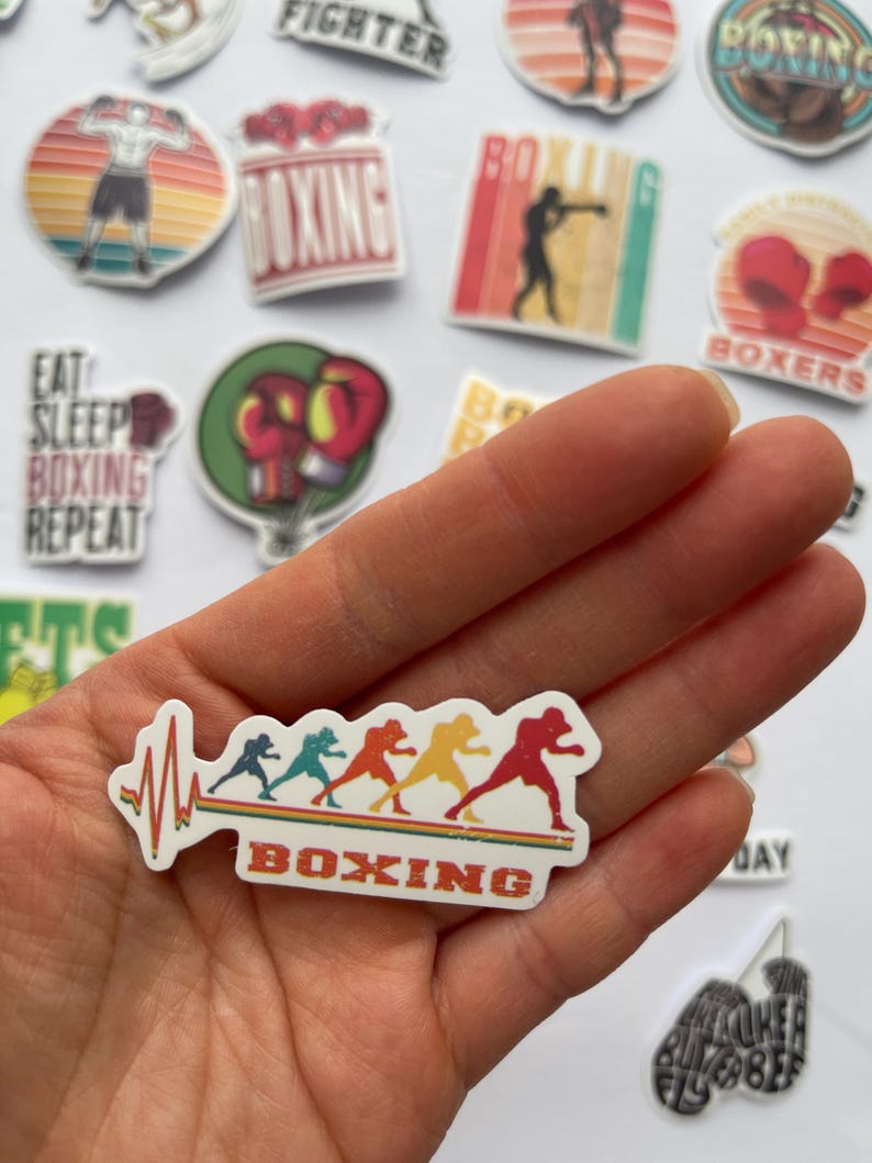Waterproof Boxing Stickers, Vinyl Decals, Laptop, Water Bottle (10-50 ...